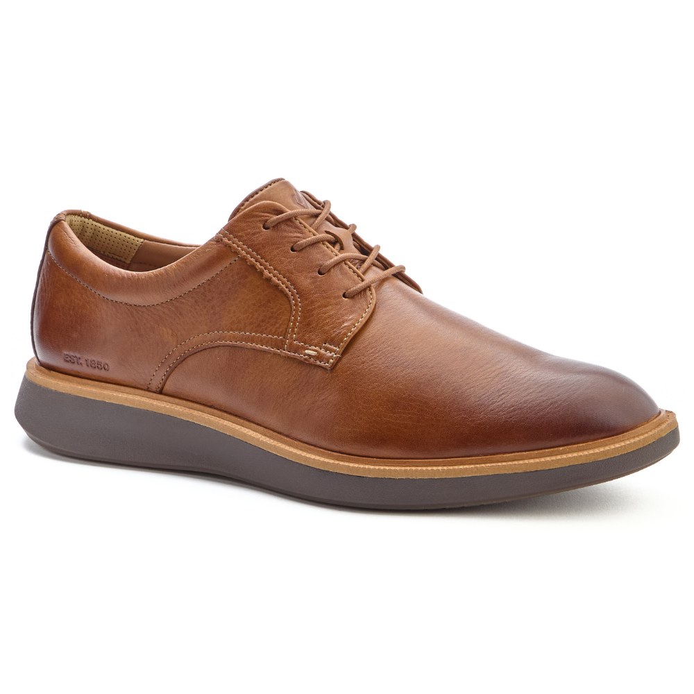 Johnston & Murphy XC+ Parker Plain Toe Tan Waterproof Leather Shoe | Mar-Lou Shoes – Mar-Lou Shoes®