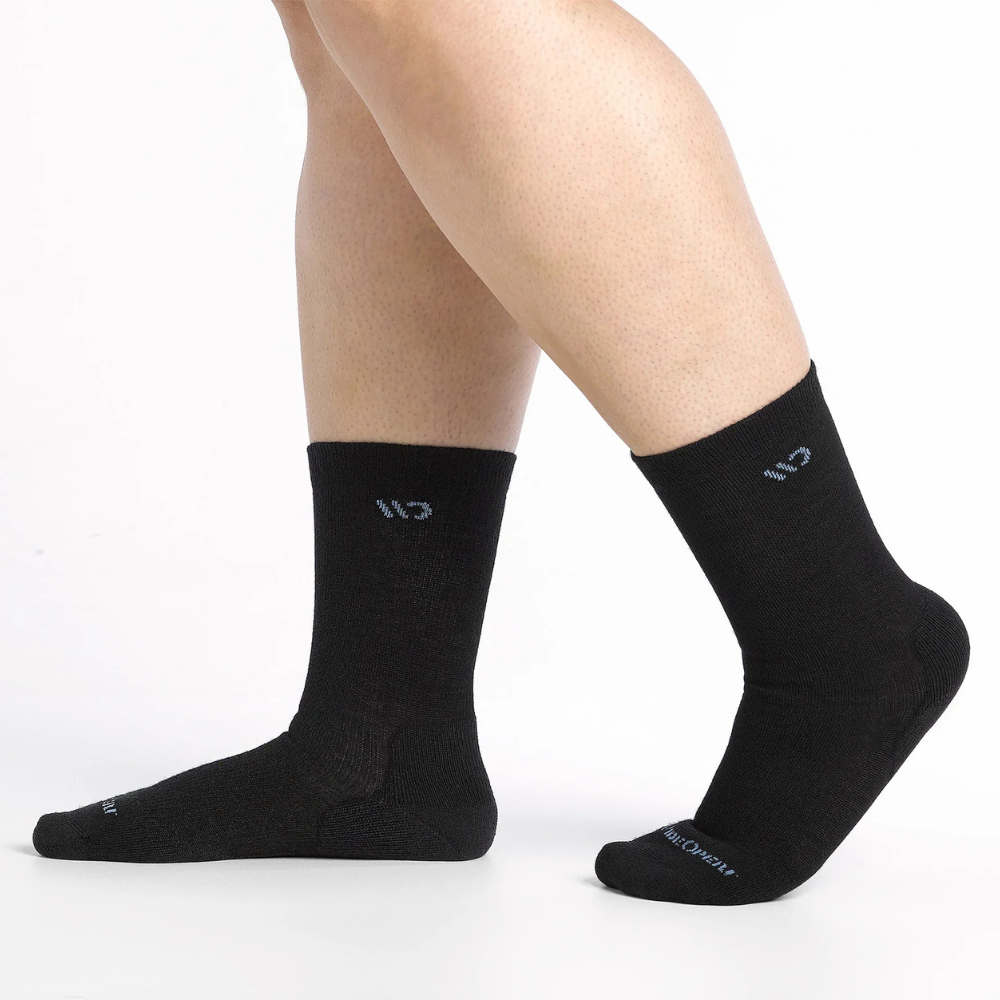 Wide Open Socks Solid Midweight Micro Crew Black (Women's) | Mar-Lou Shoes – Mar-Lou Shoes®