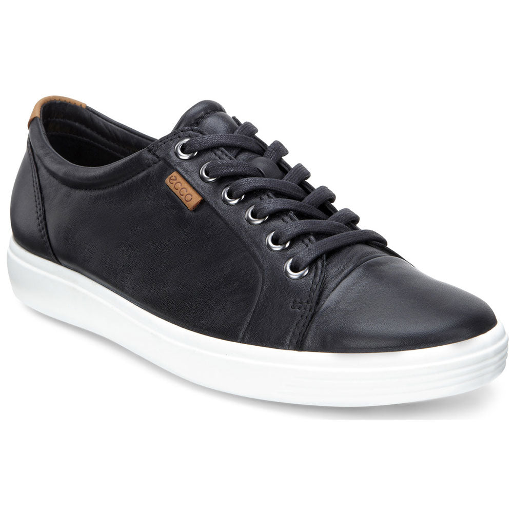Ecco black leather shoes store