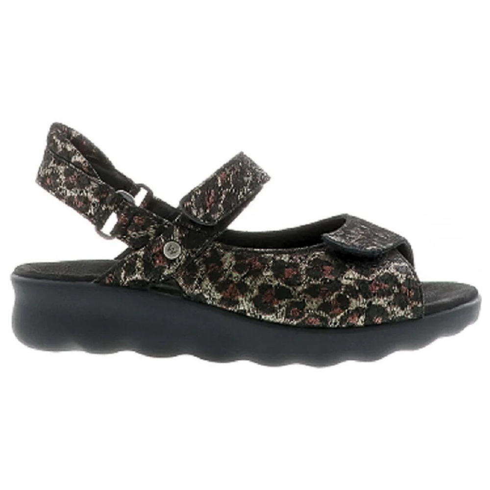 Wolky Pichu Black Leopardo Leather Sandal (Women's) | Mar-Lou Shoes ...