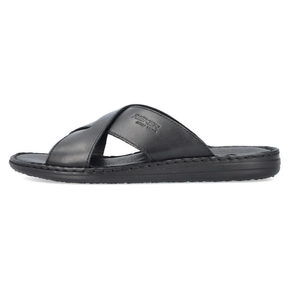 Rieker Christoph 52 Black Slide (Men's) | Mar-Lou Shoes – Mar-Lou Shoes®