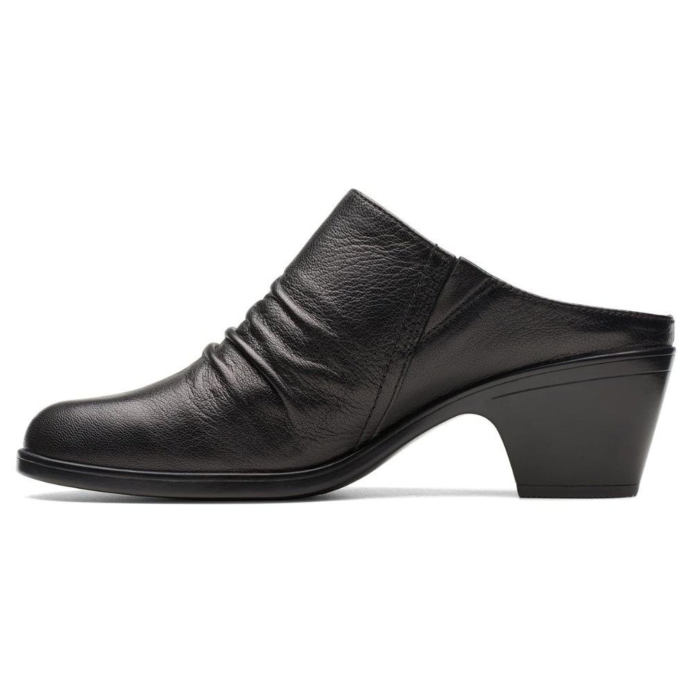 Clarks Emily 2 Charm Black Leather Mule (Women's) | Mar-Lou Shoes – Mar ...
