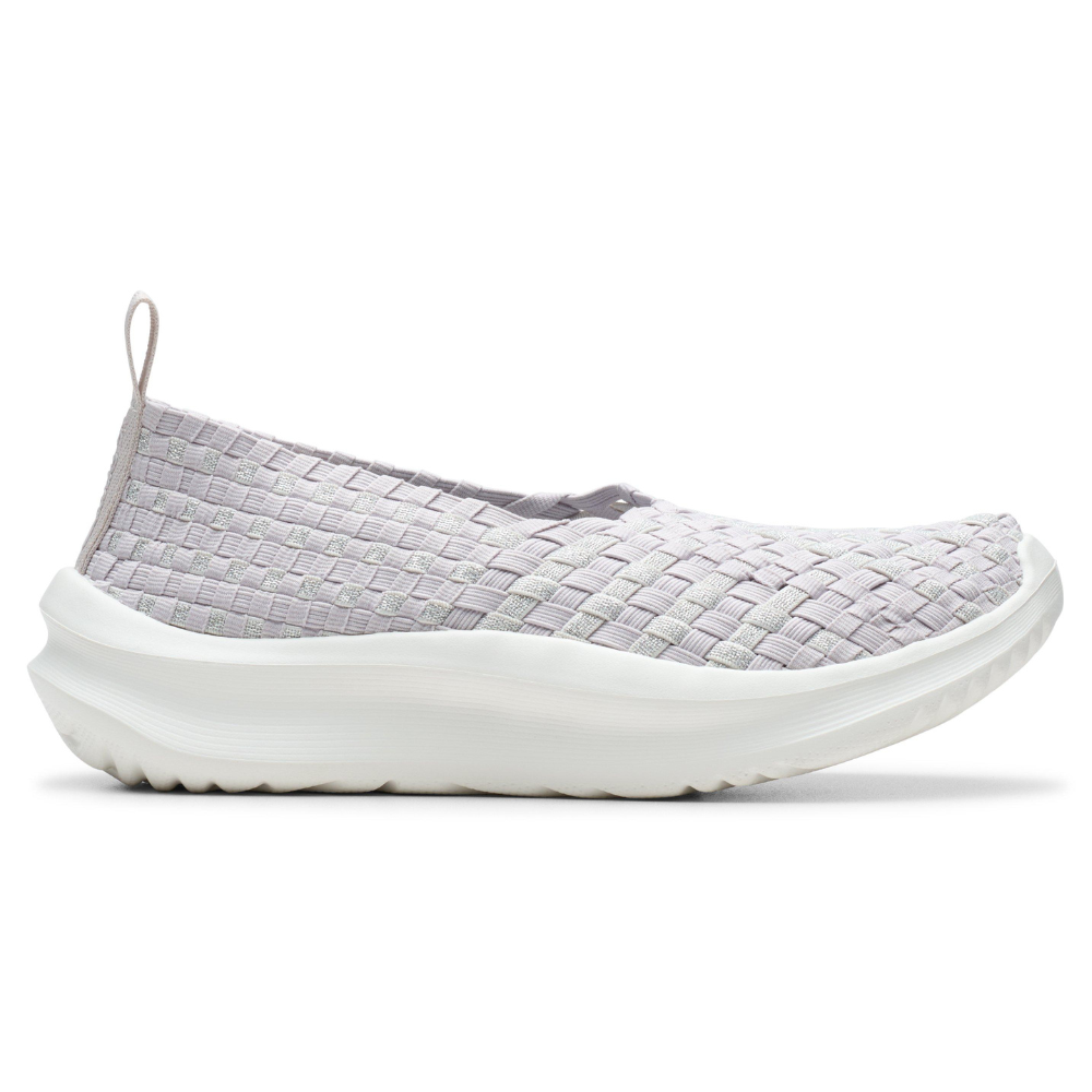 Clarks Solevana Weave Pale Grey Slip-On (Women's) | Mar-Lou Shoes – Mar ...