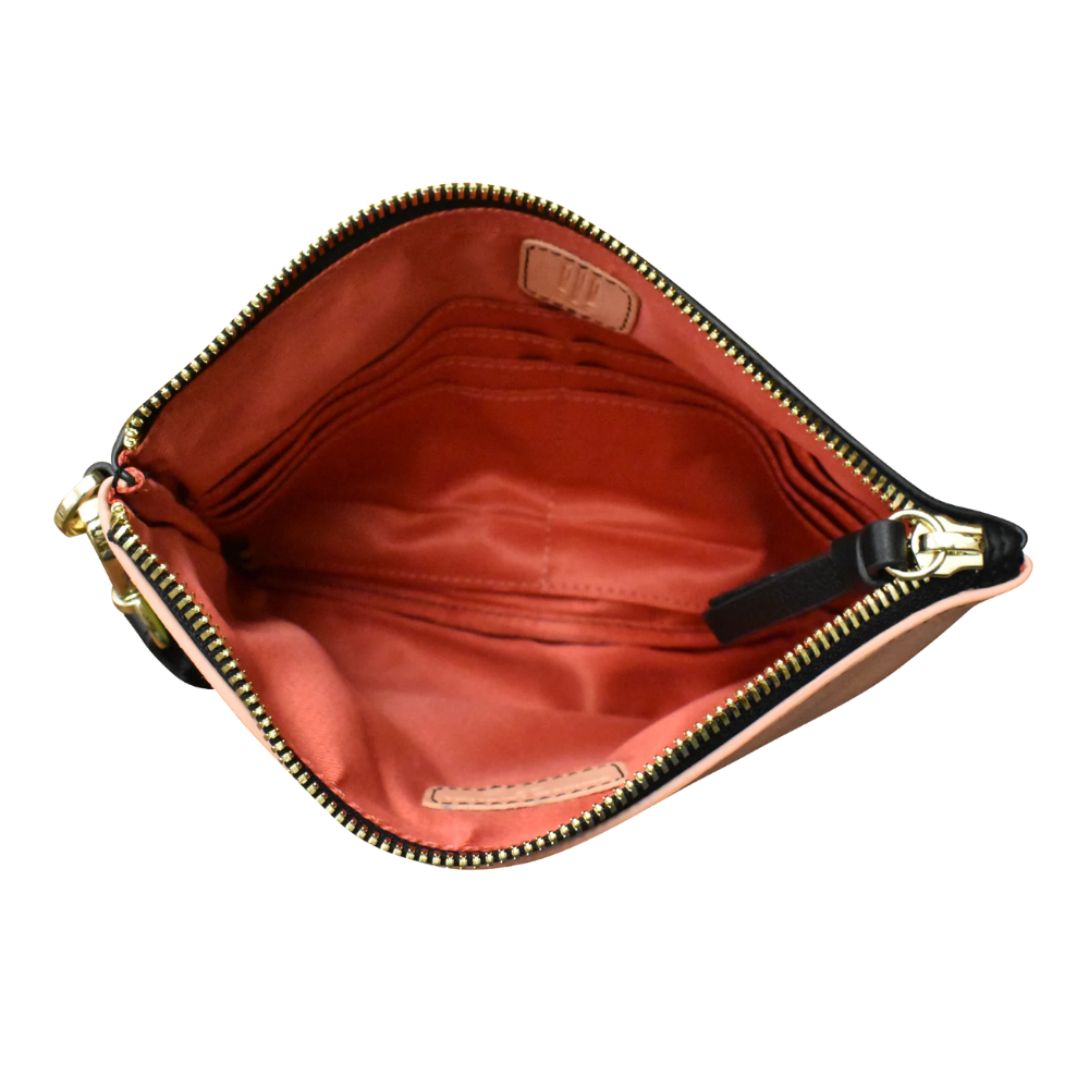 ili New York Peach Multi Top Zip Wristlet (Women's) | Mar-Lou Shoes ...
