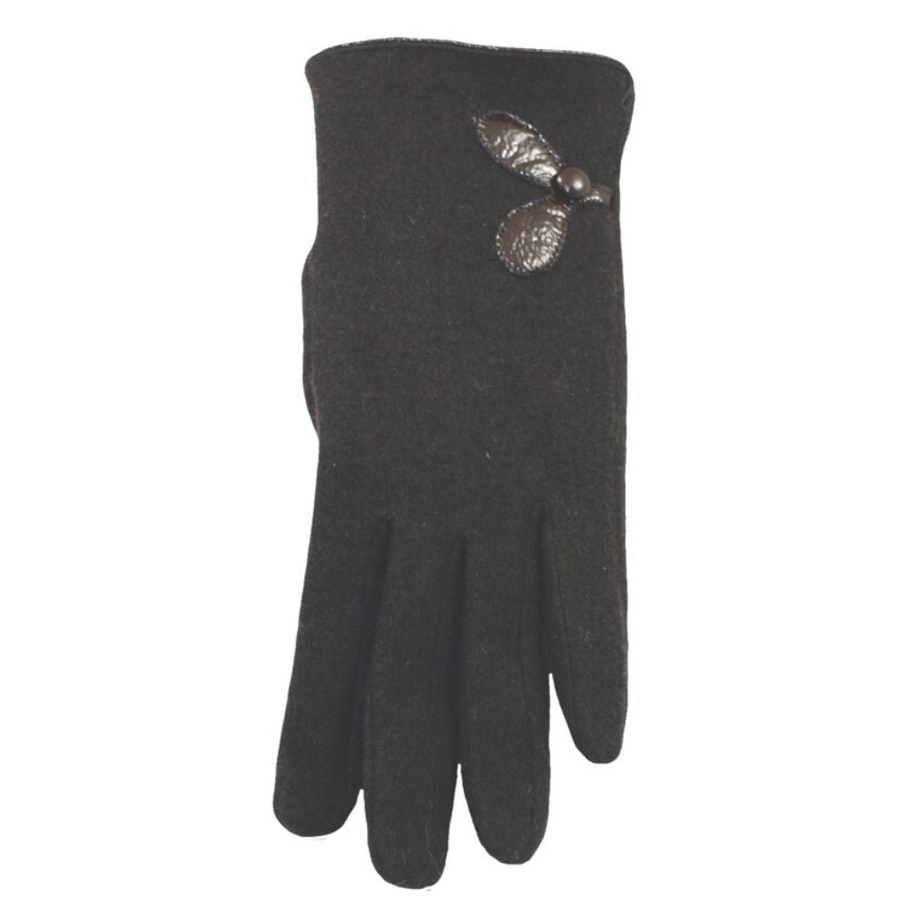 Jeanne Simmons Accessories Two Leaves Brown Gloves | Mar-Lou Shoes ...