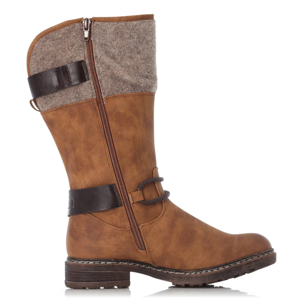 Rieker Dominika 74 Noce/Kastanie/Wood High Boot (Women's) | Mar-Lou ...