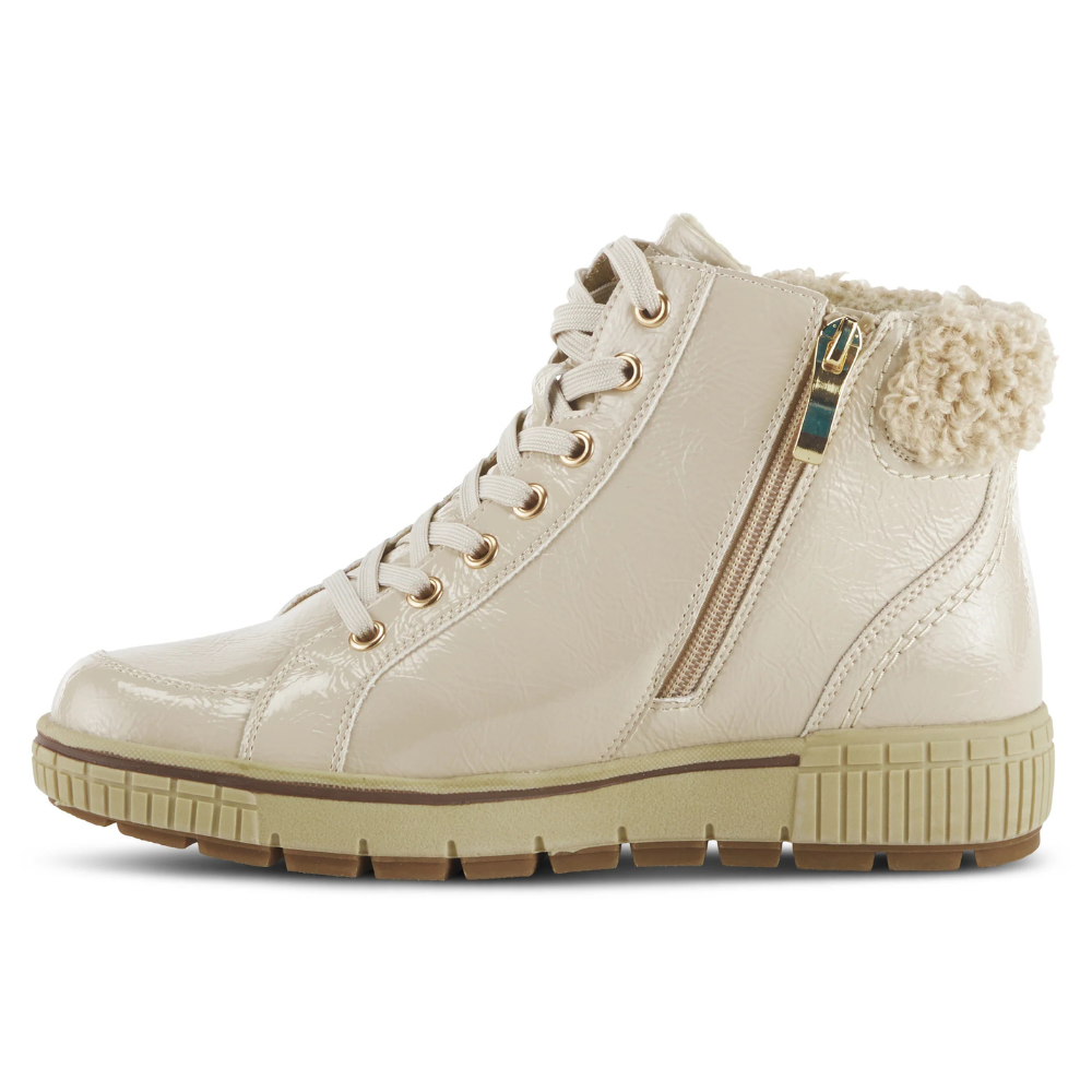 Spring Step Relife Alps Beige Patent Lace-Up Boot (Women's) | Mar-Lou ...