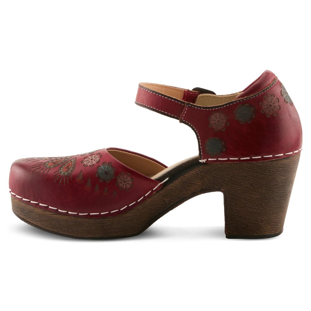 L'artiste By Spring Step Bridgitte Dark Red Multi Leather Pump | Mar ...
