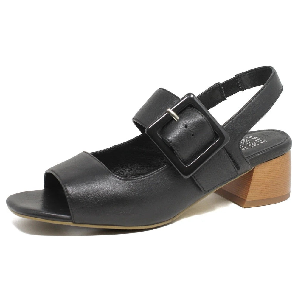 Ziera Cantell Black/Natural Leather Heel (Women's) | Mar-Lou Shoes ...