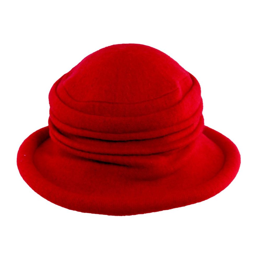 Dorfman Pacific Tula Red Wool Cloche Hat (Women's) | Mar-Lou Shoes ...