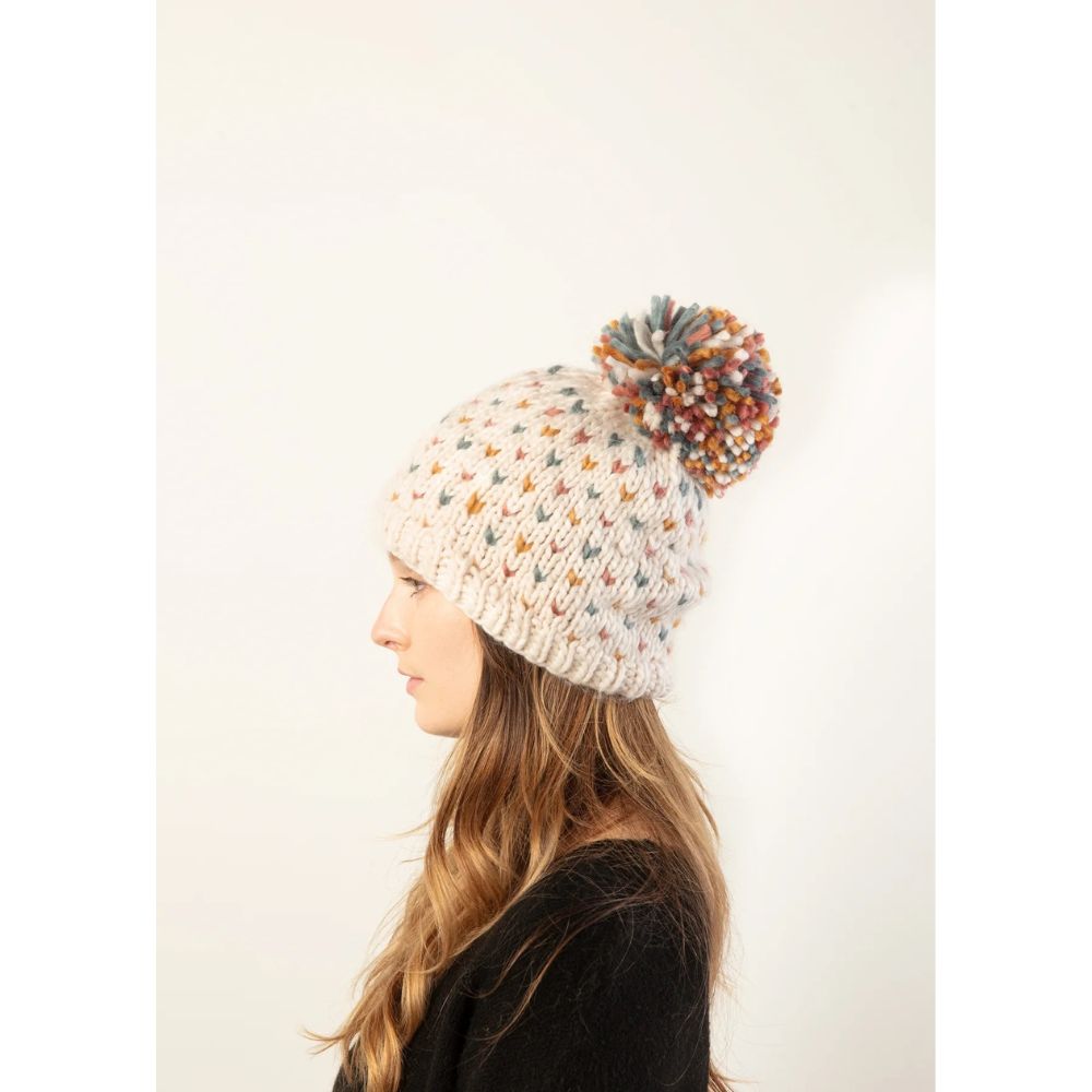 Look By M Multi Mini Heart Original Multi Pompom Hat (Women's) | Mar ...
