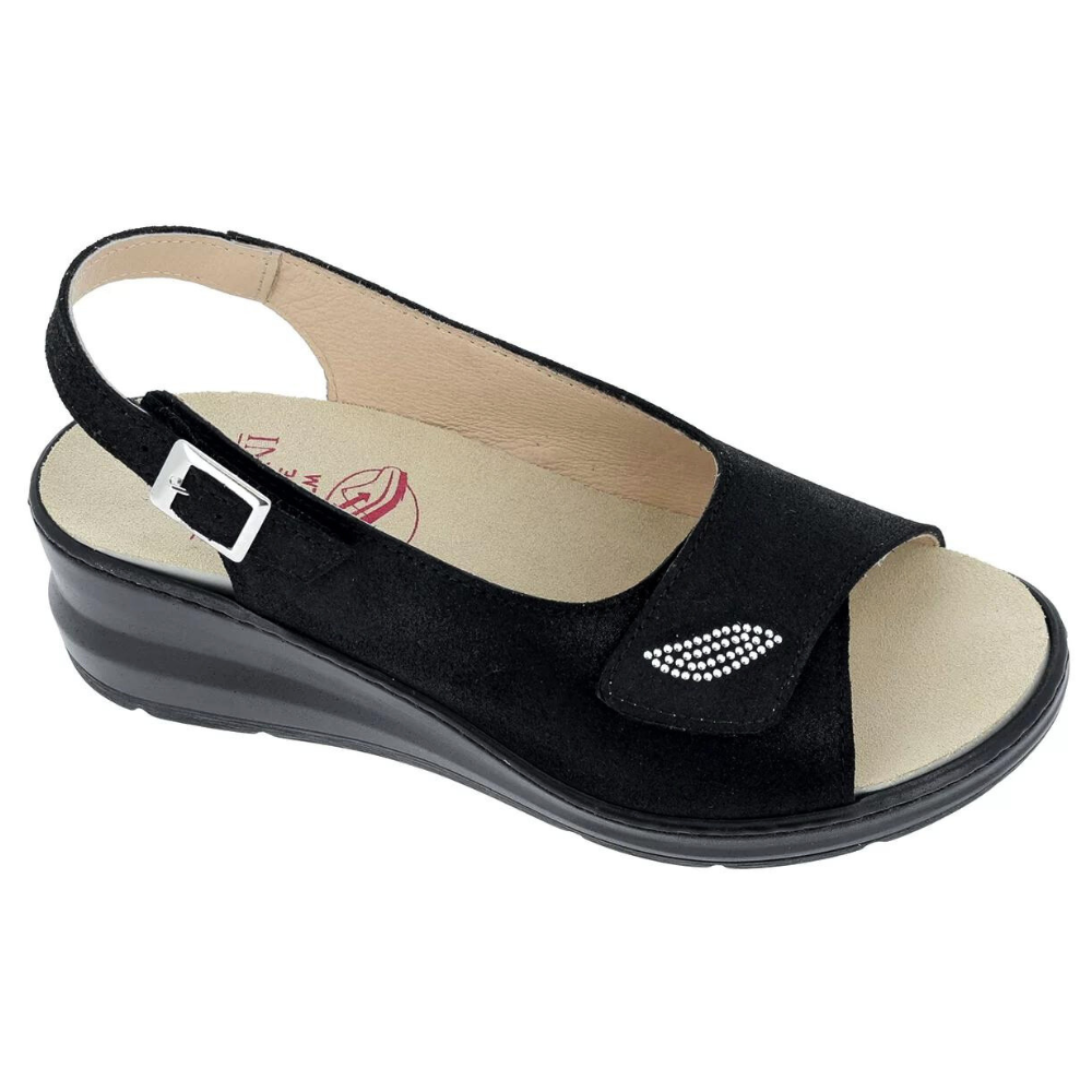 Sabatini Marzia Nero Brina Sandal (Women's) | Mar-Lou Shoes – Mar-Lou ...