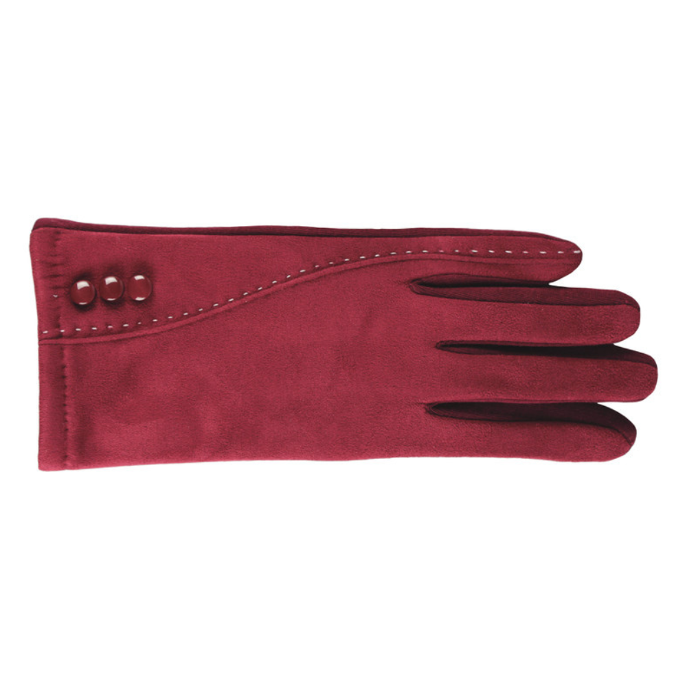 Jeanne Simmons Accessories White Stitching And Red Button Gloves | Mar ...