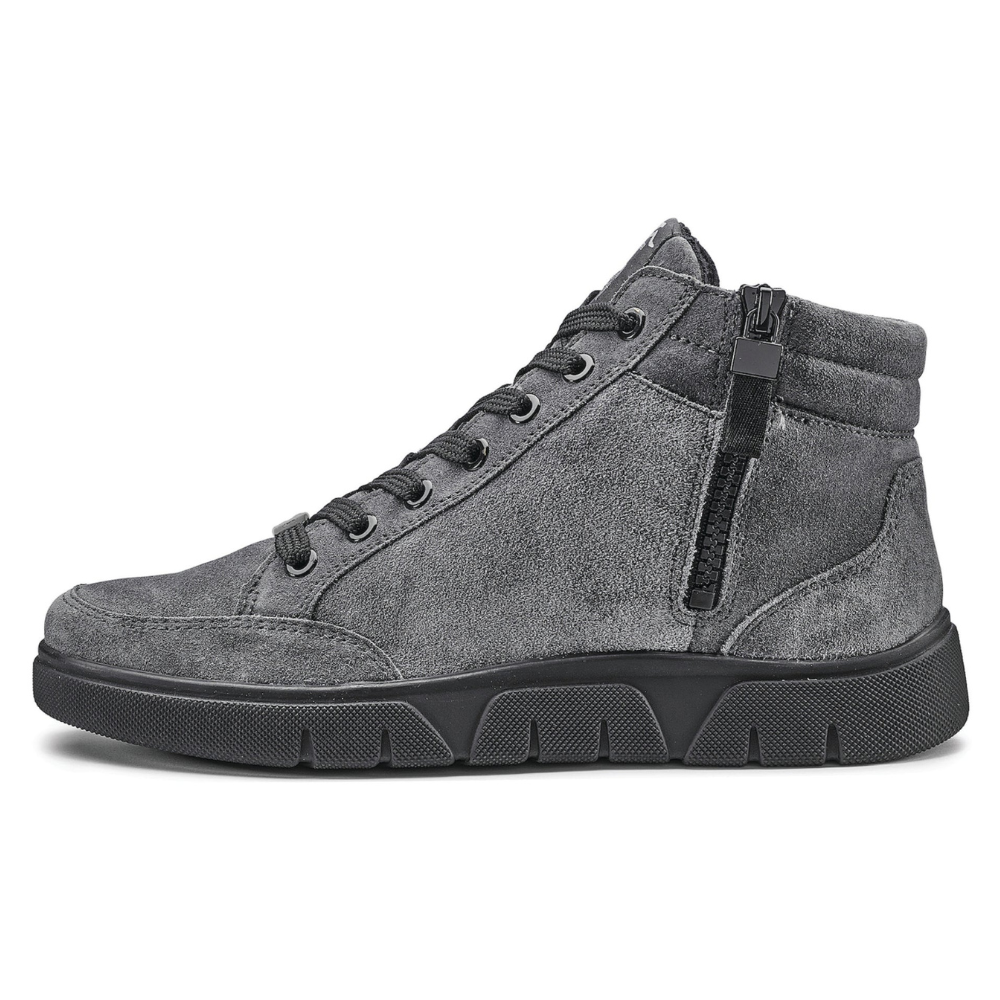 Ara Reading Graphite Zip High Top Sneaker (Women's) | Mar-Lou Shoes ...