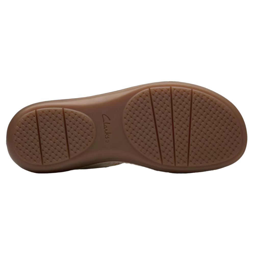 Clarks Cecily Strap Cream Leather Sandal (Women's) | Mar-Lou Shoes ...