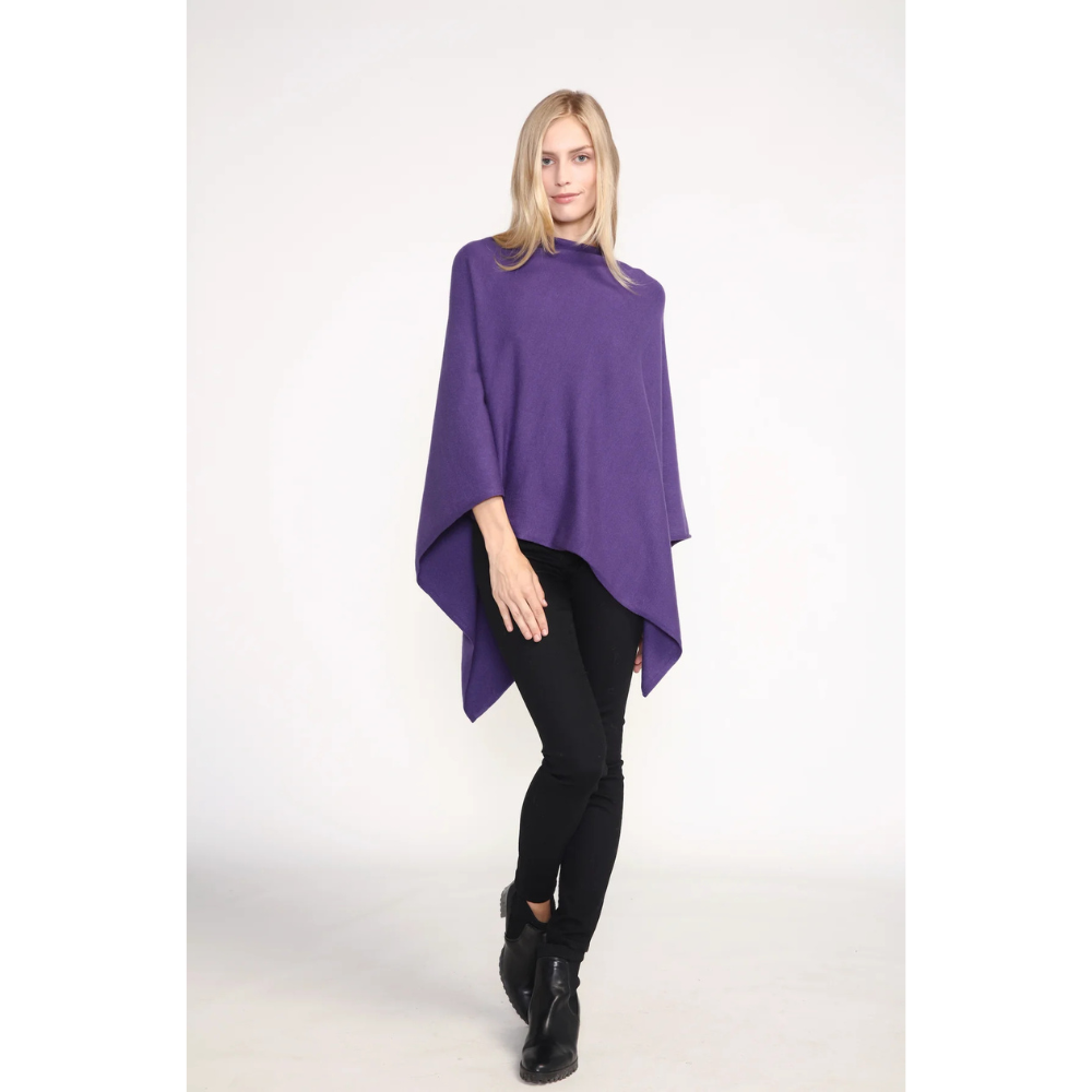 Look by M Basic Triangle Poncho Purple Rain (Women's) | Mar-Lou Shoes ...