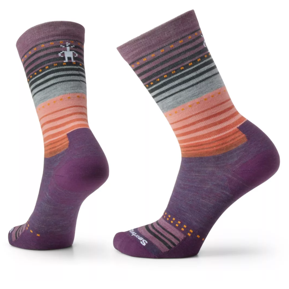 Smartwool Everyday Stitch Stripe Zero Cushion Purple Iris Crew Socks ...