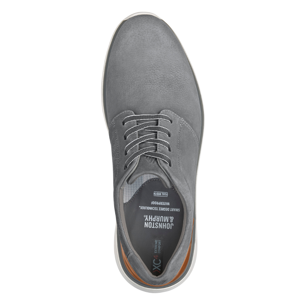 Johnston & Murphy XC4® Prentiss 2 Plain Toe Grey Nubuck Shoe (Men's ...