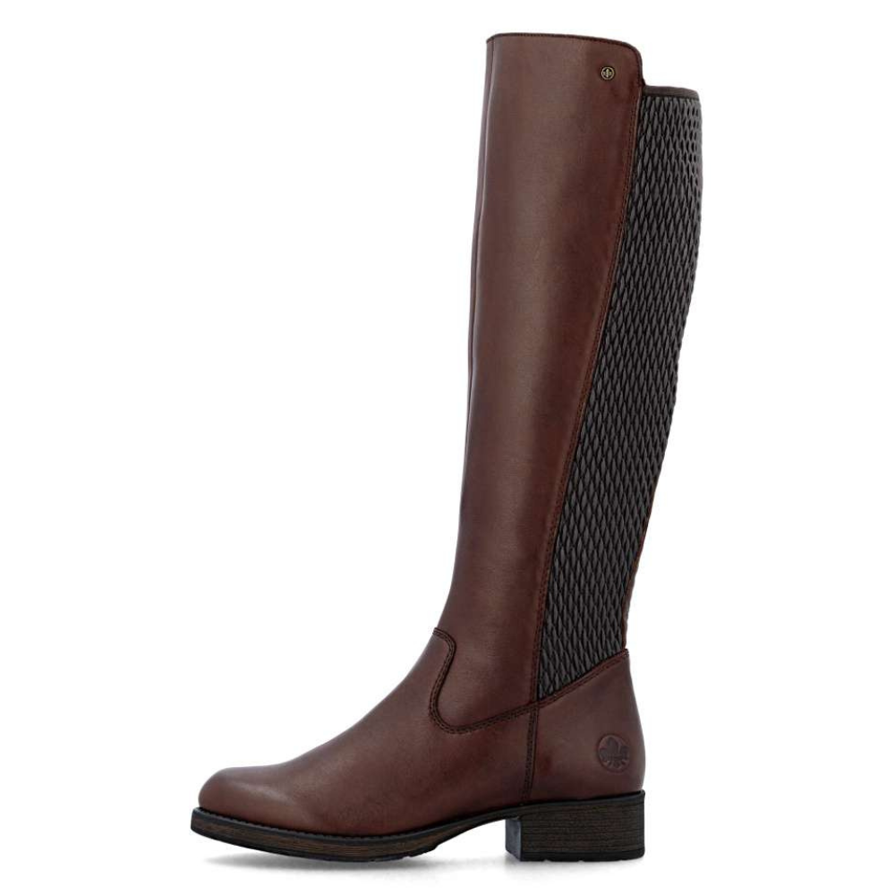 Rieker Faith 91 Ebony Stretch Panel Tall Boot (Women's) | Mar-Lou Shoes ...