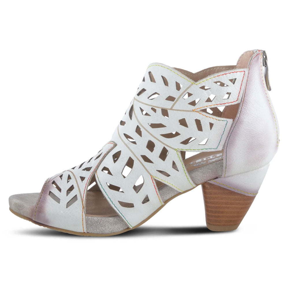 L'Artiste By Spring Step Icon Off White Leather Sandal | Mar-Lou Shoes ...